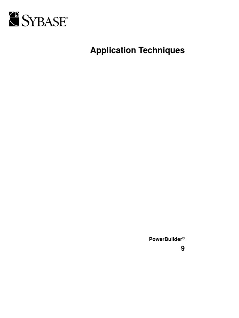 Pb Application Techniques Pdf Database Transaction Component Object Model