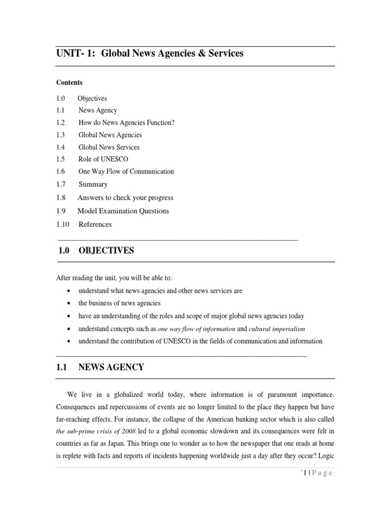 Overview of Global News Agencies | PDF | News | Associated Press