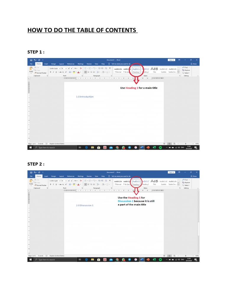 Create an Effective Table of Contents | PDF | Career & Growth