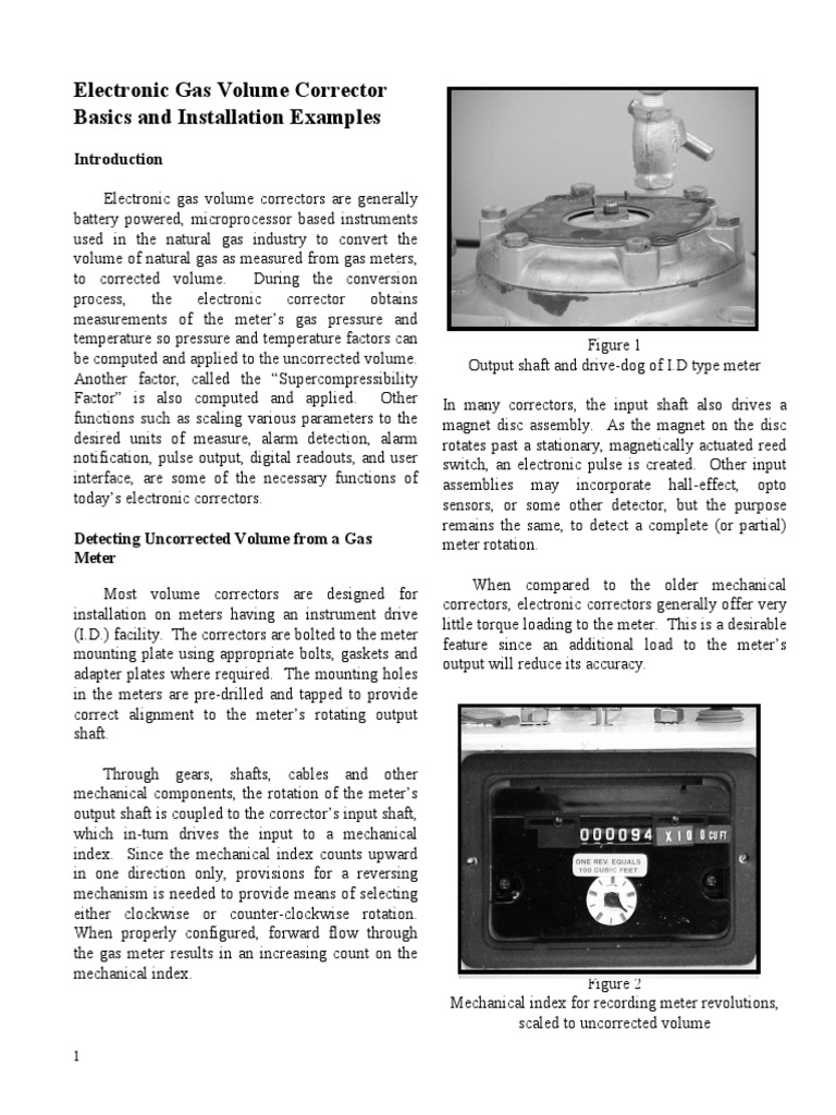 Electronic Gas Volume Corrector Basics and Installation | PDF ...