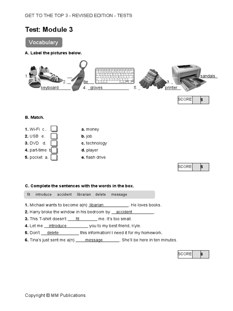 Get To The Top - 3 - Test 3 End | PDF