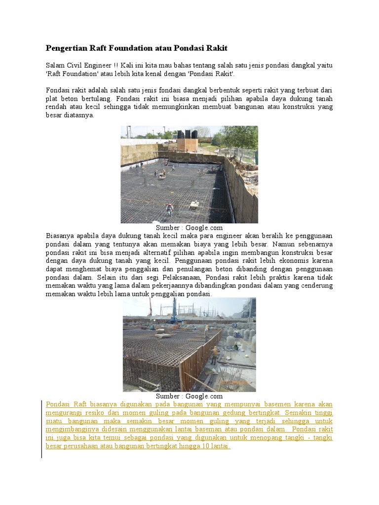 Pondasi Rakit | PDF