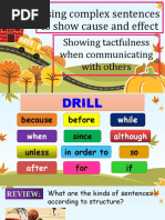 Using Compound Sentences To Show Cause and Effect 5 | PDF | Causality