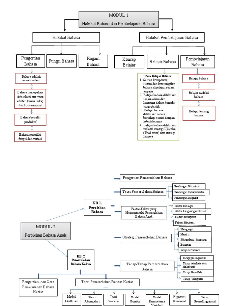 Peta Konsep Modul 1 Dan 2 PDGK 4204 | PDF