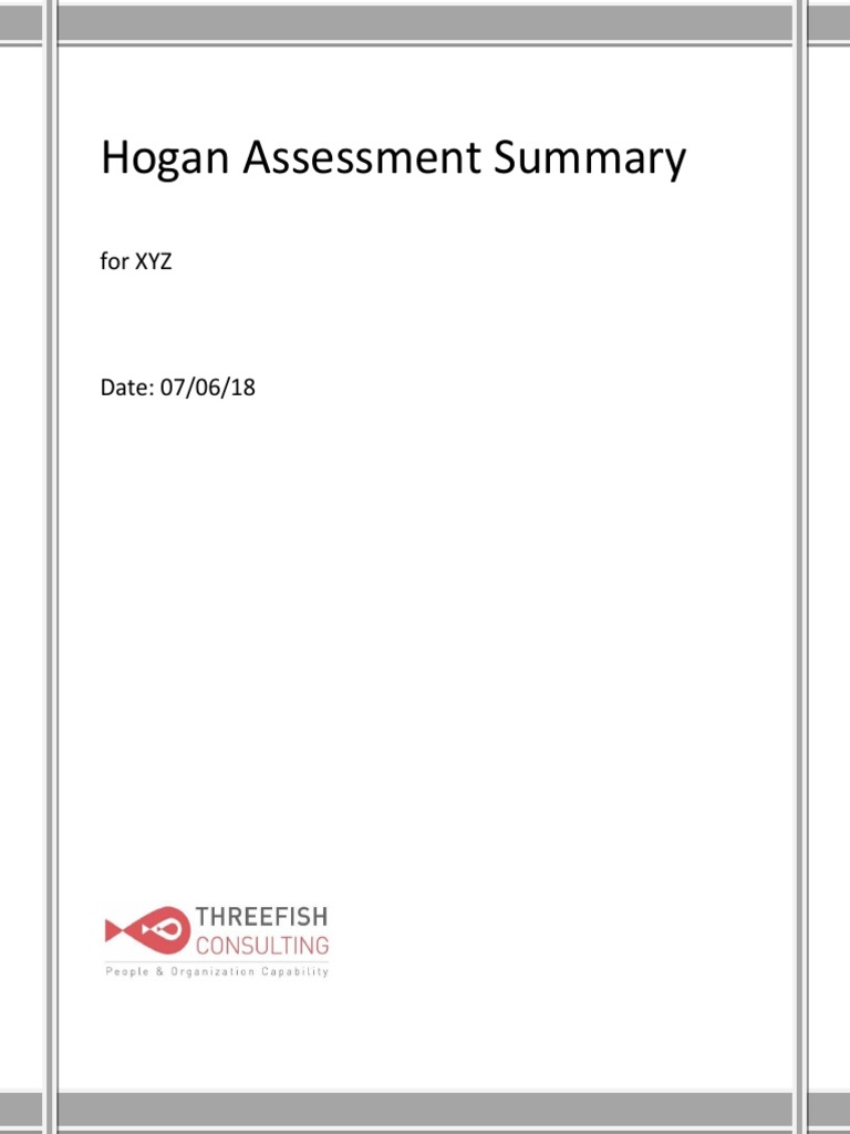 Sample - Hogan Summary Report - Selection PDF | PDF | Leadership ...