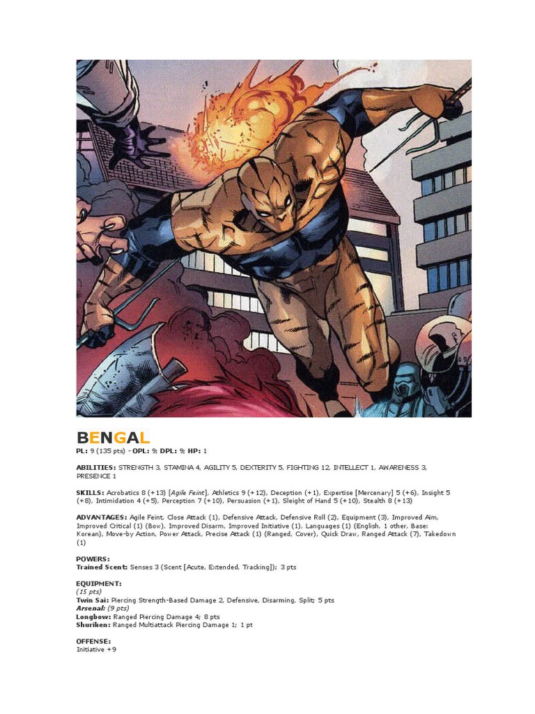 Bengal | PDF | Marvel Entertainment | Comics Characters