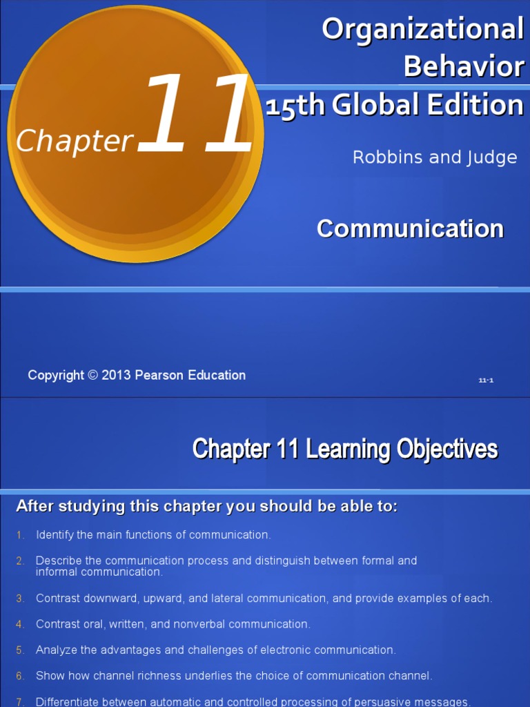 Organizational Behavior 15th Global Edition | PDF | Nonverbal ...