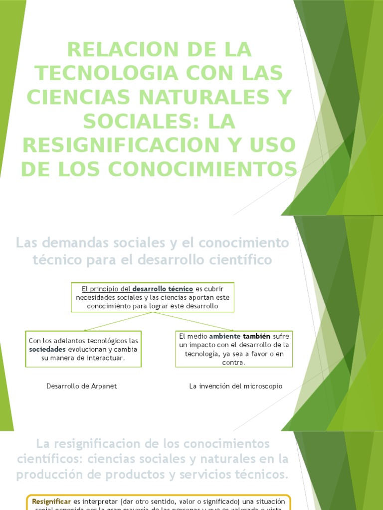 Relacion de La Tecnologia Con Las Ciencias Naturales Y Sociales: La ...