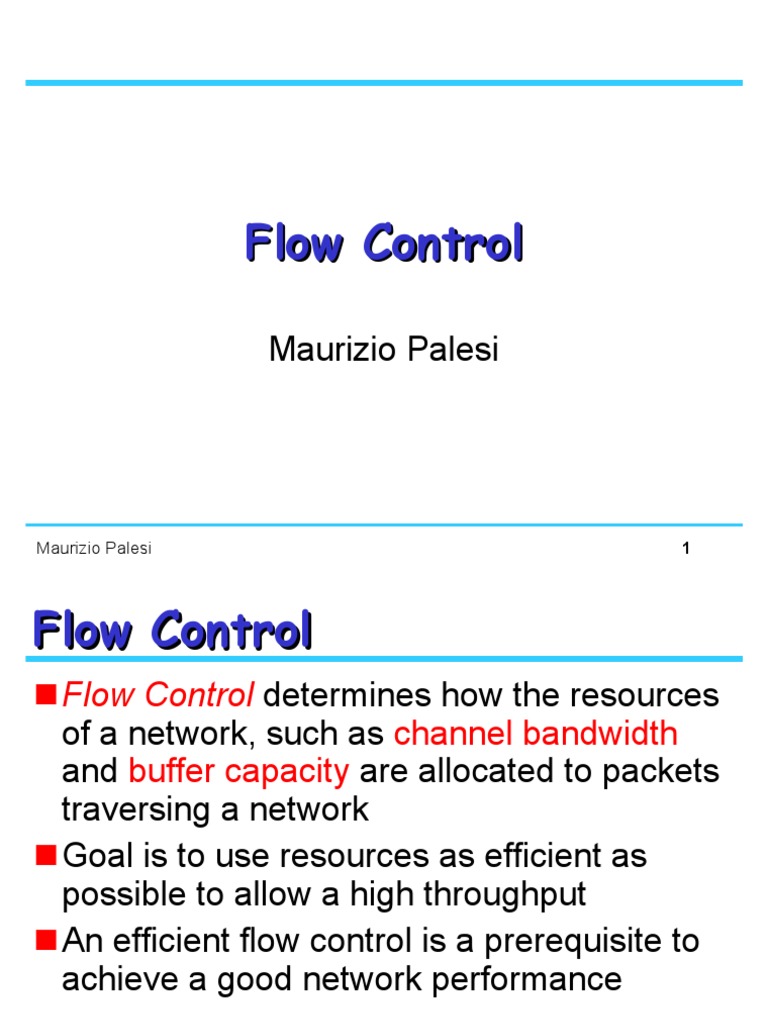 04 Noc Flow Control | PDF | Computer Networking | Network Protocols
