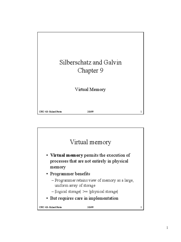Virtual Memory PDF | PDF | Computer Data | Computer Memory