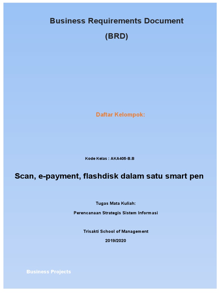 Business Requirements Document - Template | PDF