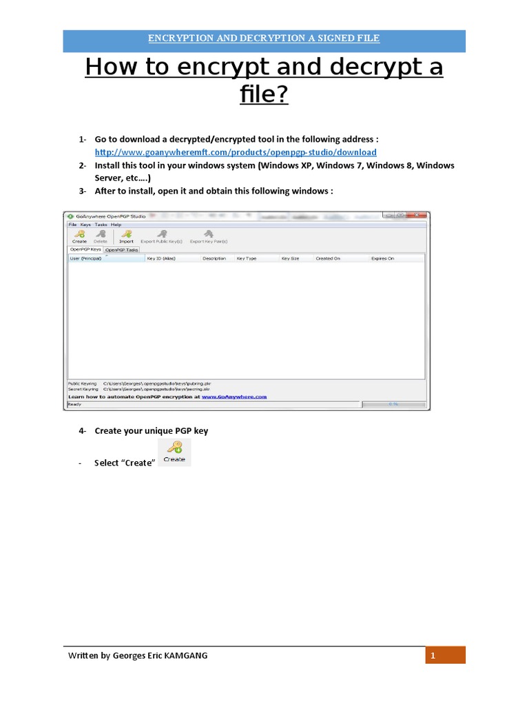 Encryption and Decryption File Process v1.0 | PDF | Cryptography ... Encryption and Decryption File Process v1.0 | PDF | Cryptography ...
