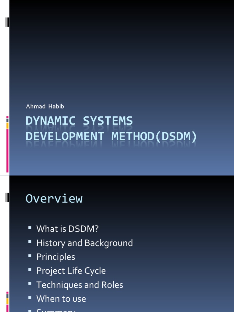Dynamic Systems Development Method | PDF | Prototype | Product Lifecycle