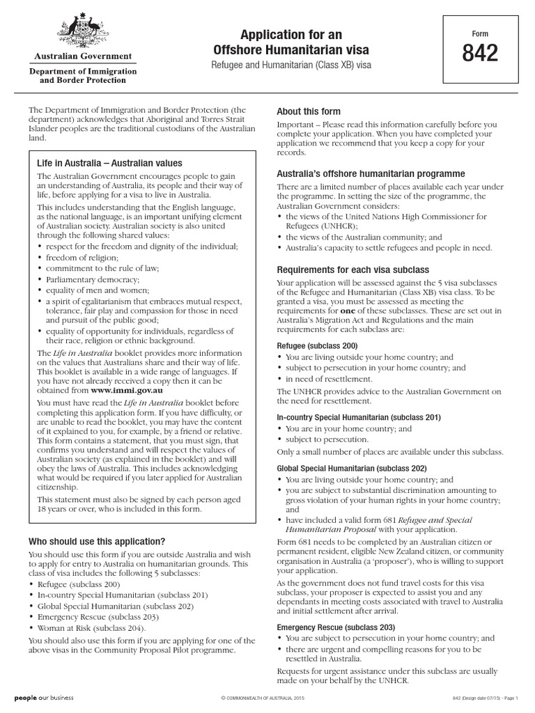 Offshore Humanitarian Visa Application Guide | PDF | Travel Visa | Refugee