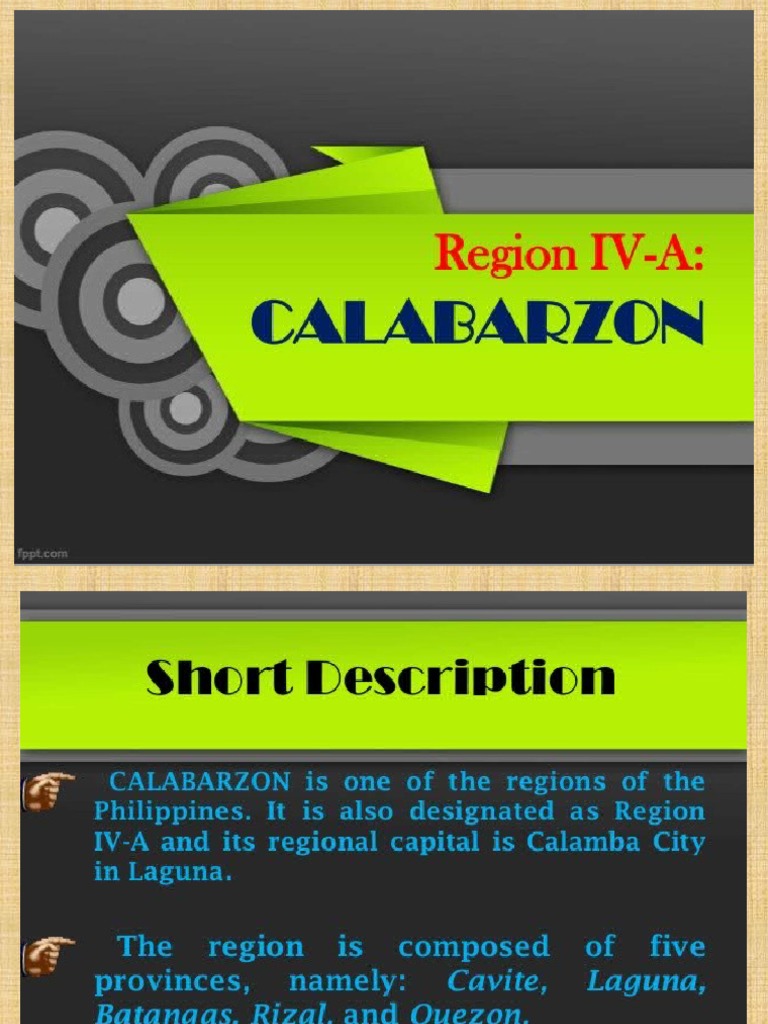CALABARZON Region: Geography, Economy and Tourism of Cavite Province ...
