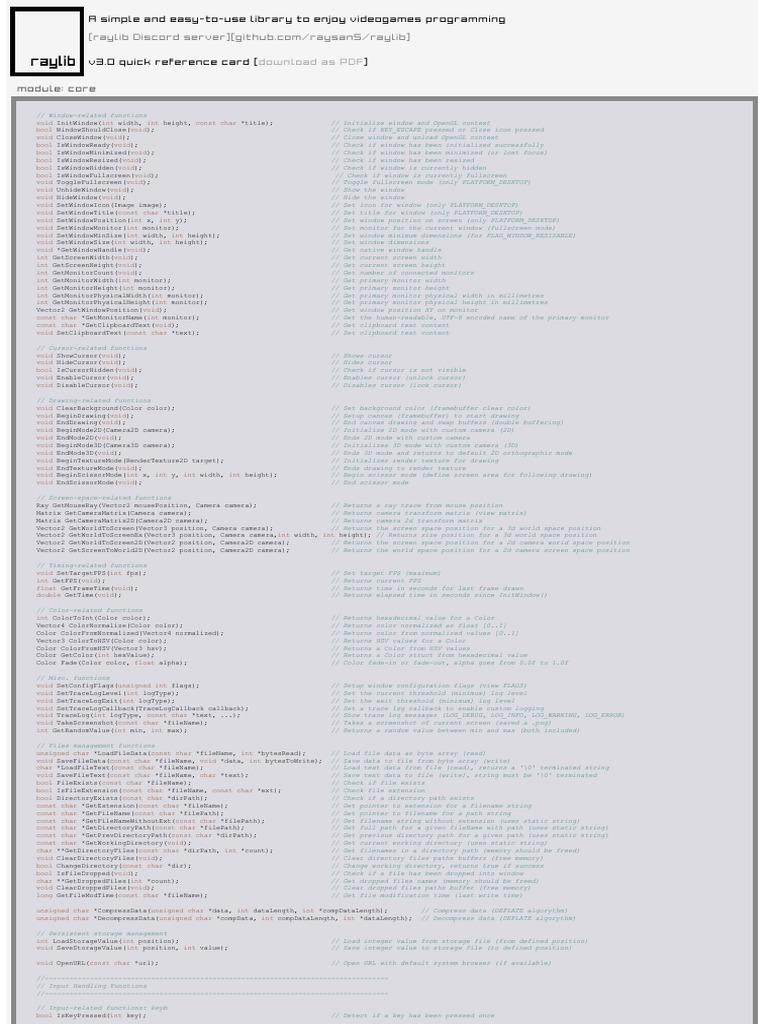 A Simple and Easy-To-Use Library To Enjoy Videogames Programming | PDF | String (Computer ...