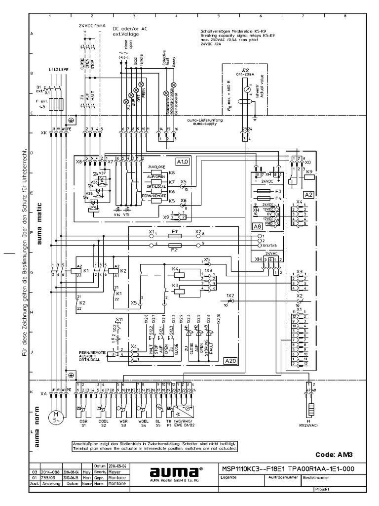 Auma Wiring Diagram PDF | PDF