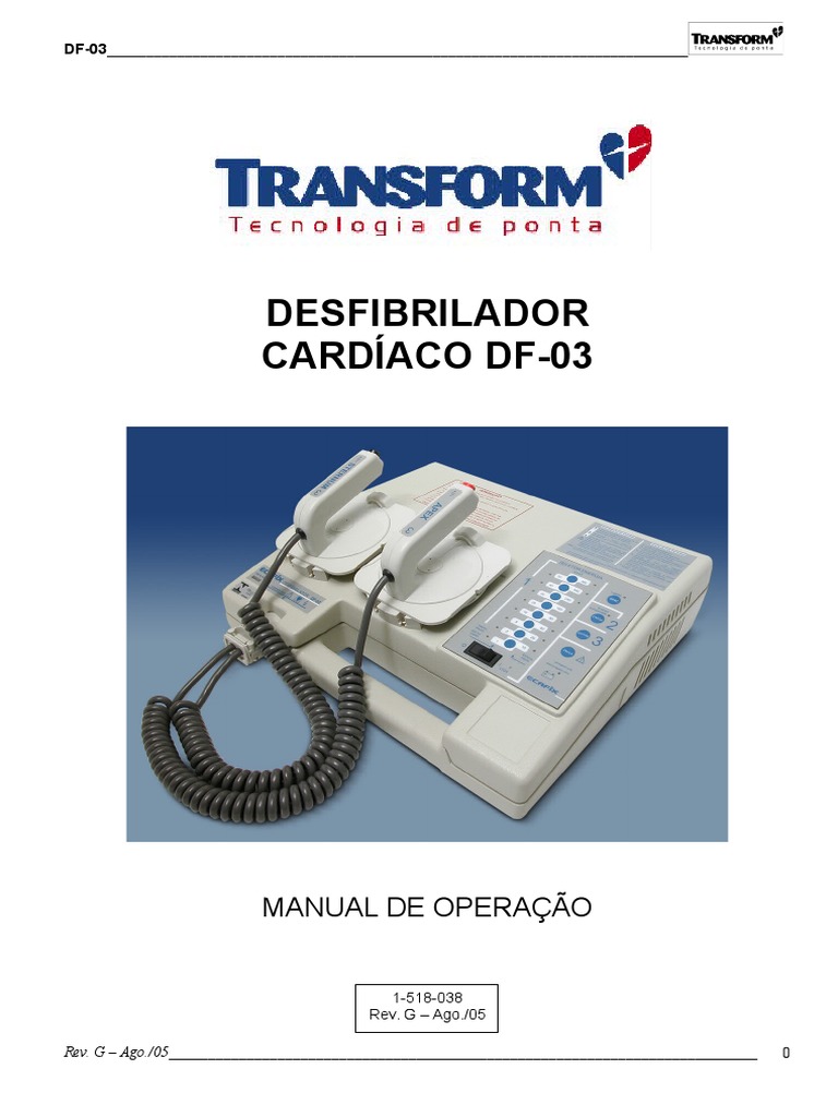 Desfibrilador DF 003 Ecafix | PDF | Eletricidade | Eletromagnetismo