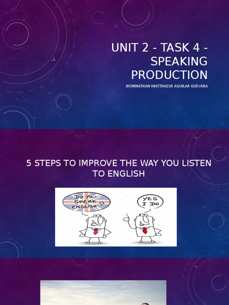 Unit 2 - Task 4 - Speaking Production | PDF Unit 2 - Task 4 - Speaking Production | PDF