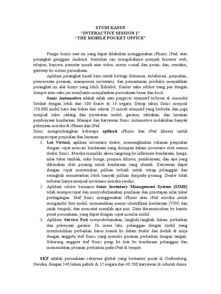 Studi Kasus Sim | PDF