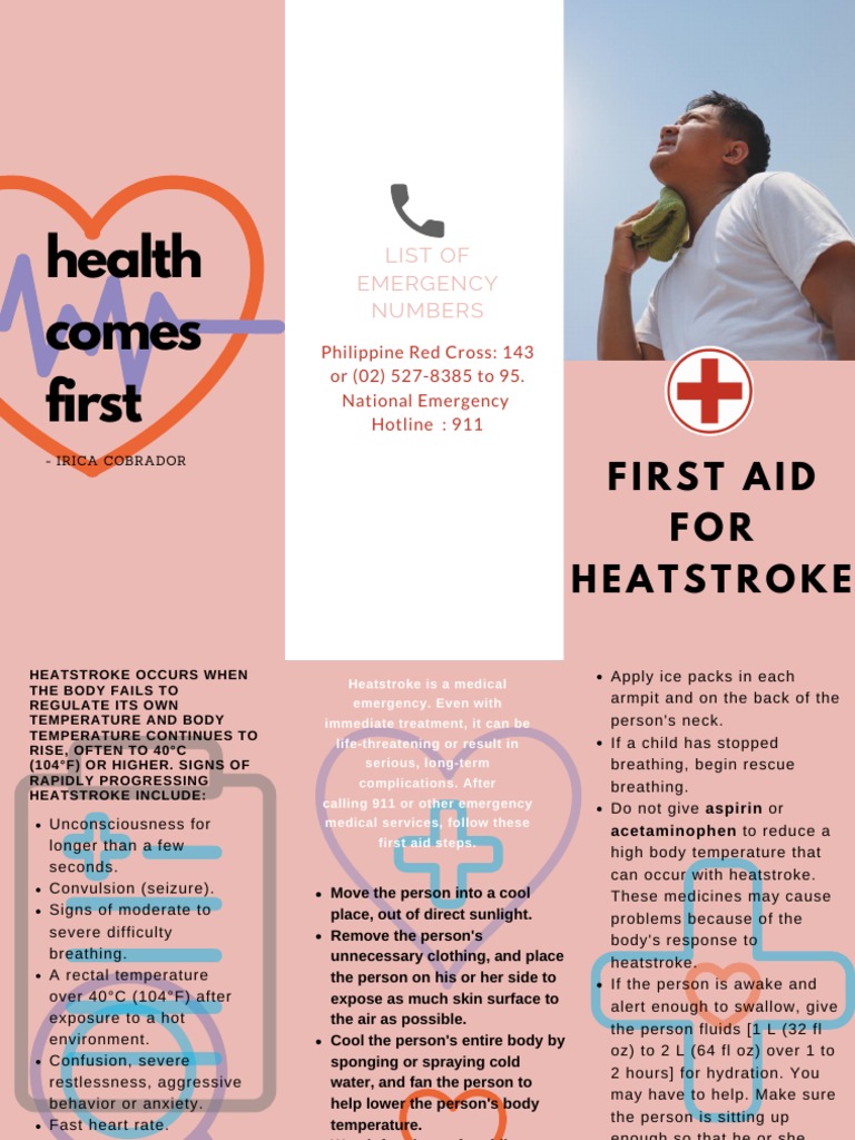 First Aid for Heatstroke Guide | PDF | Hyperthermia | Diseases And ...