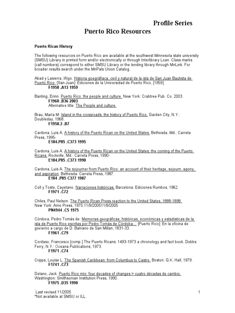 Puerto Rico Resources | PDF | Puerto Rico | United States Congress