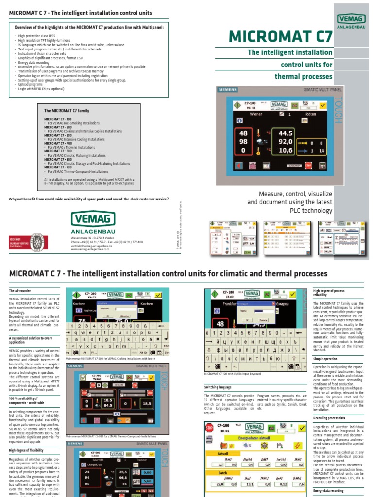 Micromat C7: The Intelligent Installation Control Units For Thermal ...