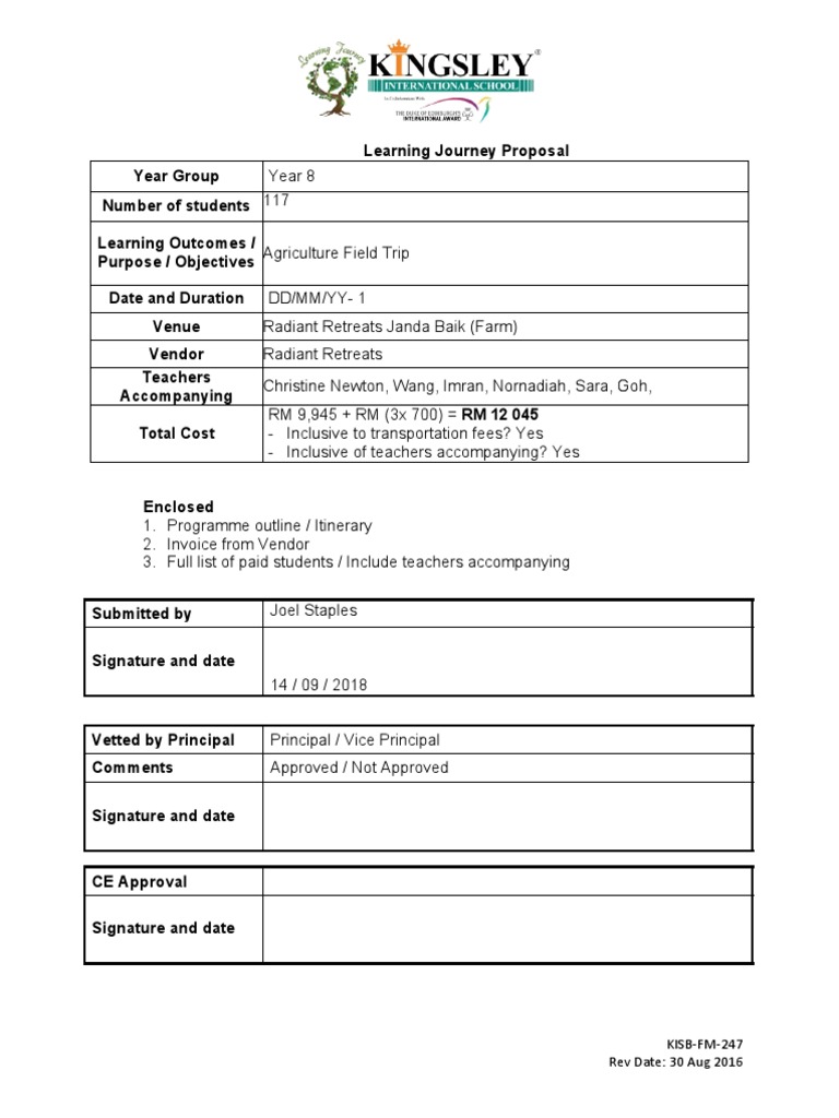 Learning Journey Proposal Year 8 | PDF