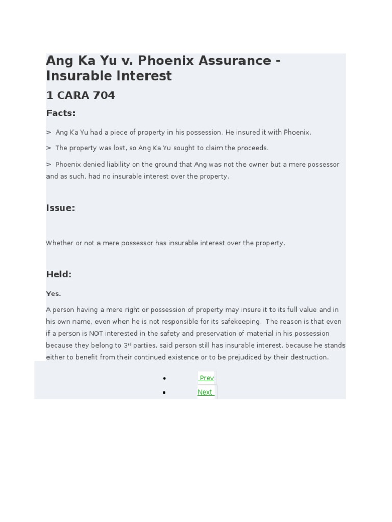 Ang Ka Yu v. Phoenix | PDF