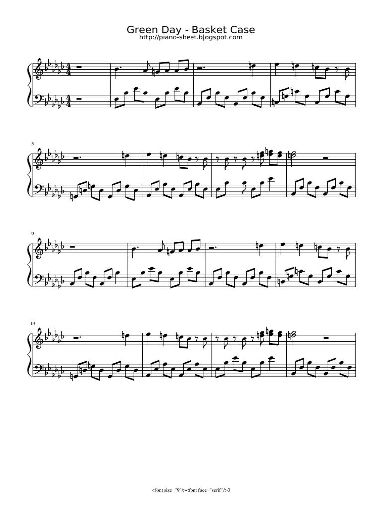 Bascket Case - Green Day PDF | PDF