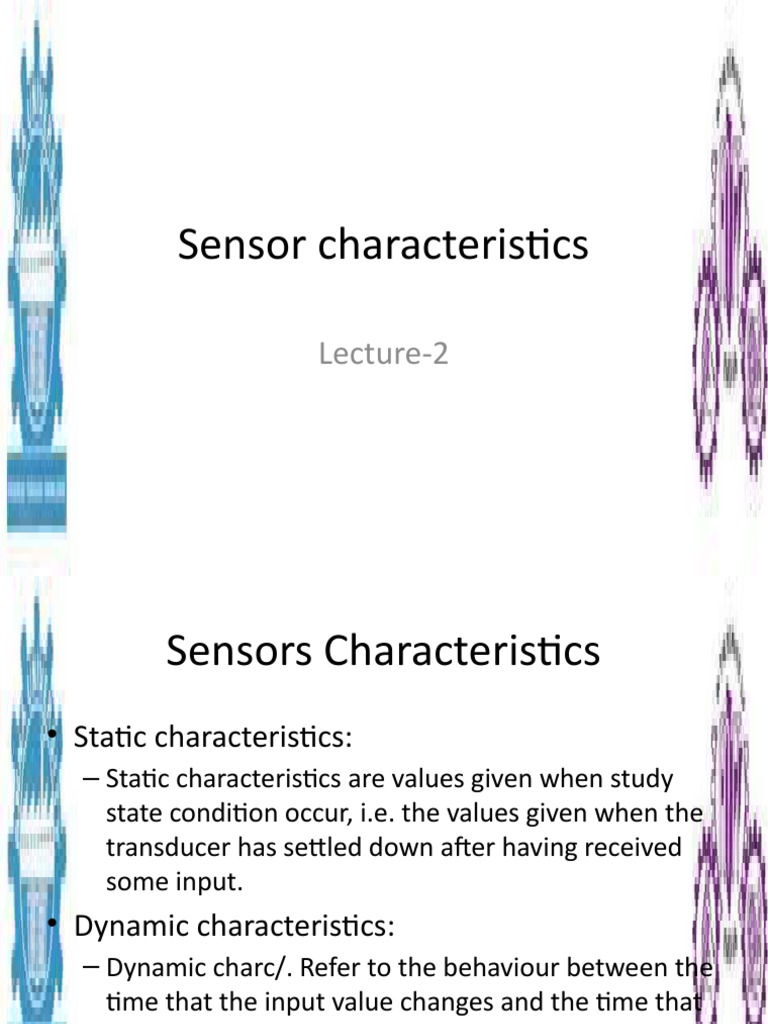 Lecture2 Sensor Characteristics | PDF | Modulation | Sensor