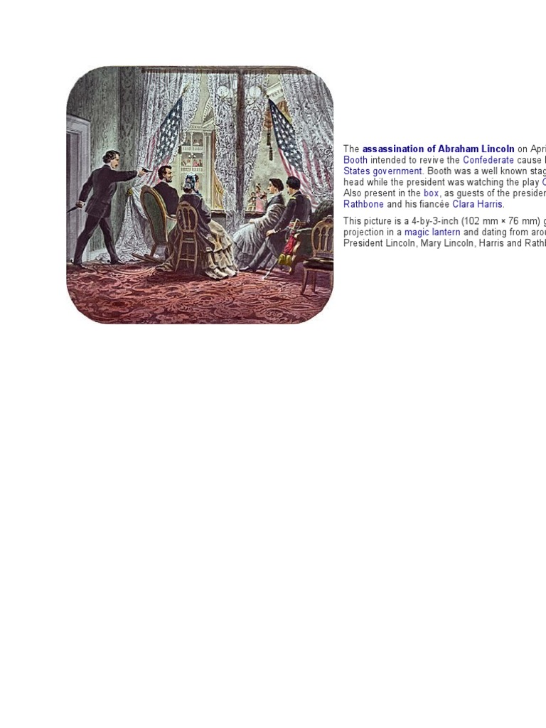 Booth Confederate States Government Box Rathbone Clara Harris Magic ...