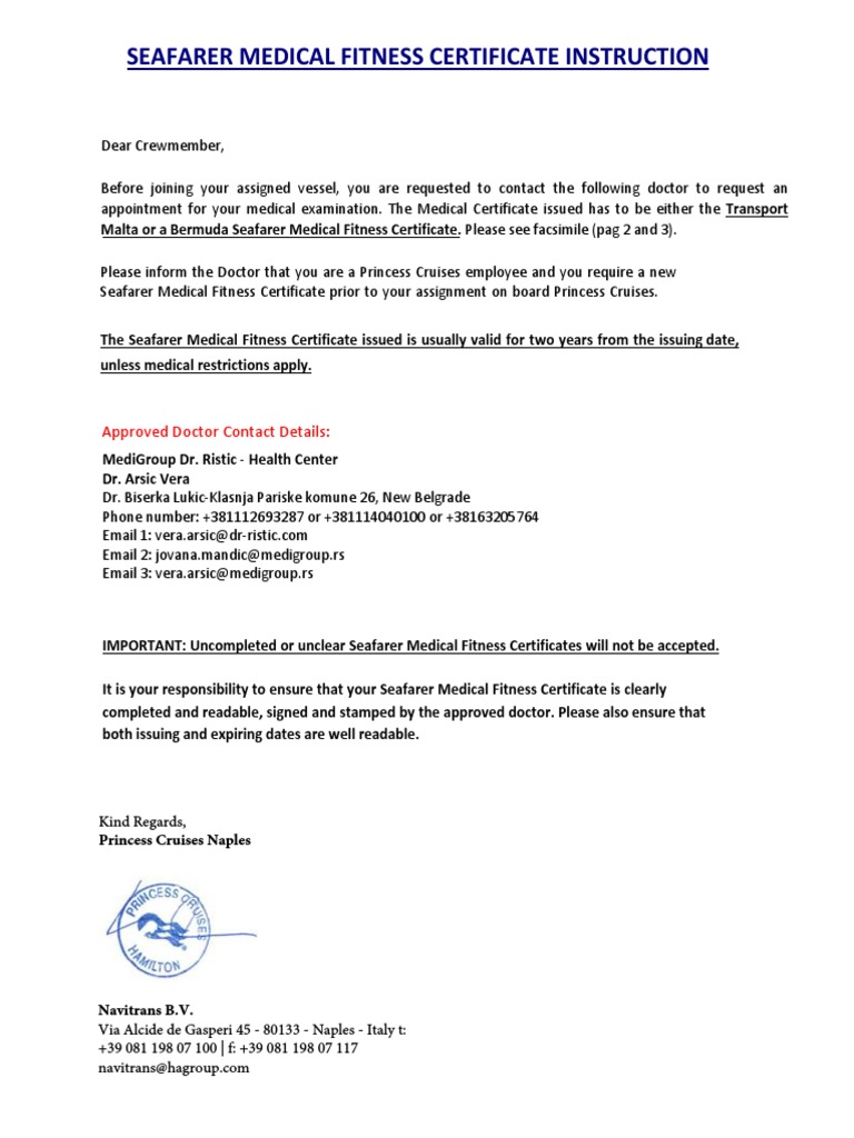 Serbia Malta & Bermuda Medical Instructions PDF | PDF | Sailor | Passport