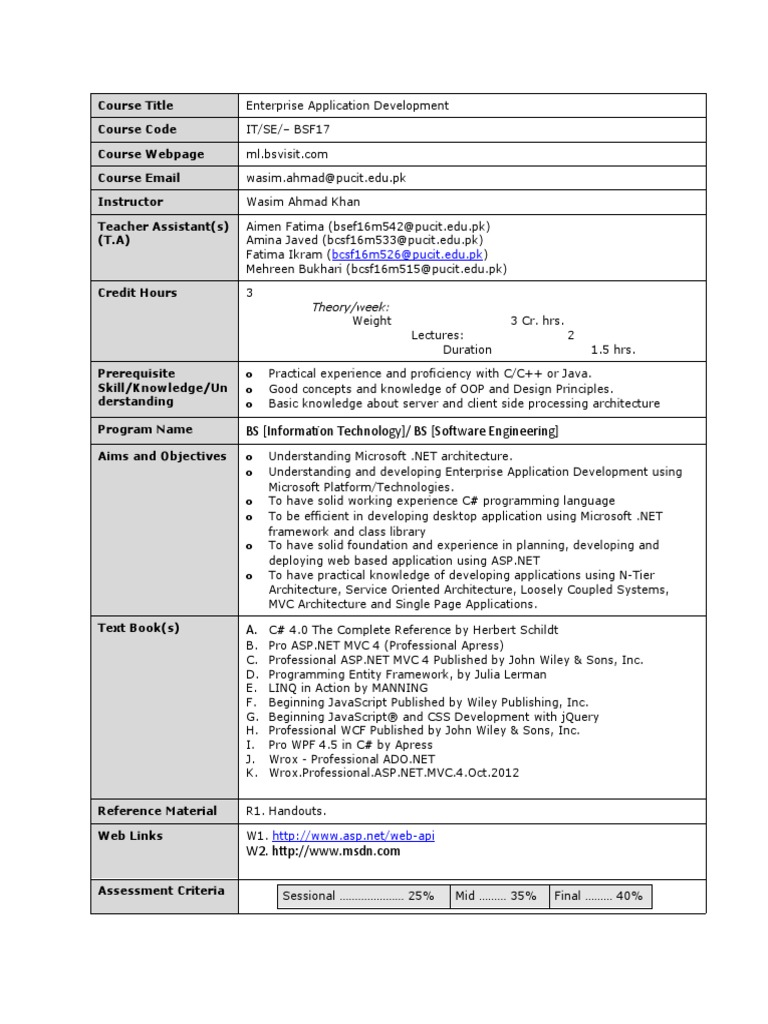 BS (Information Technology) / BS (Software Engineering) : Bcsf16m526 ...