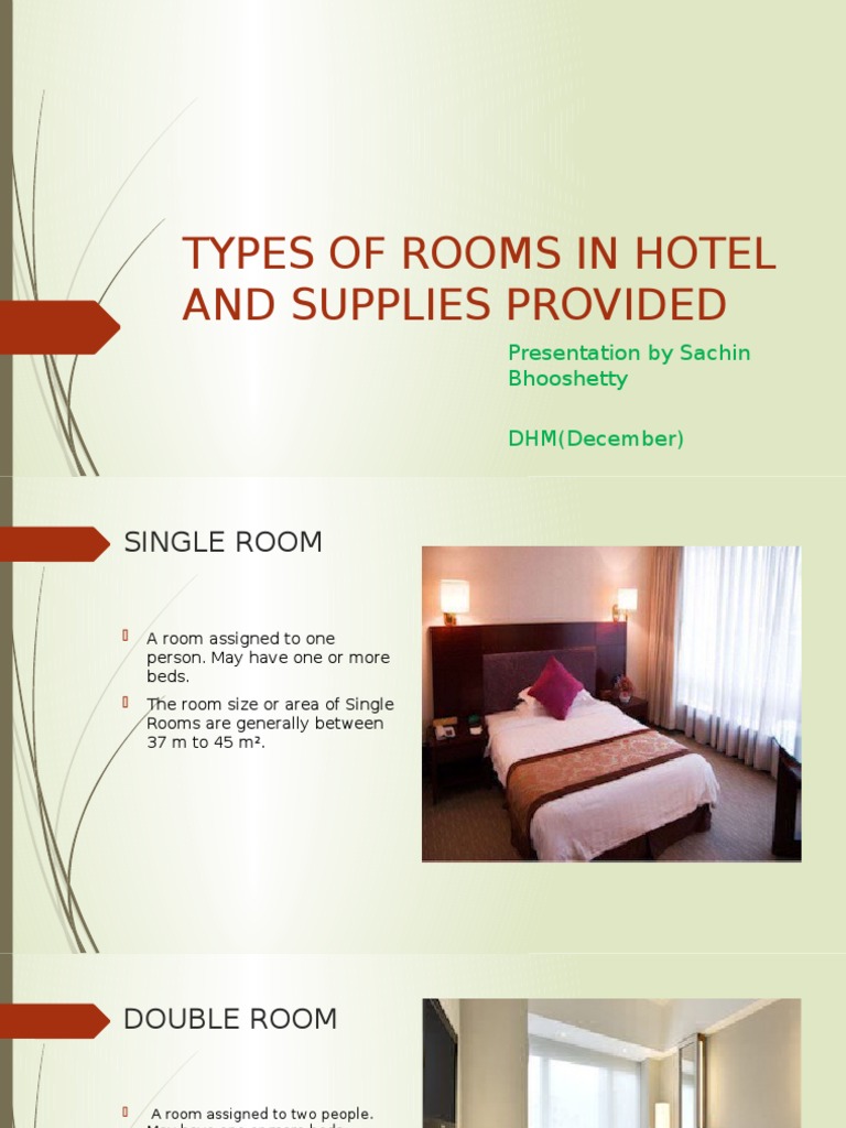 Types of Rooms in Hotel | PDF | Room | Bed