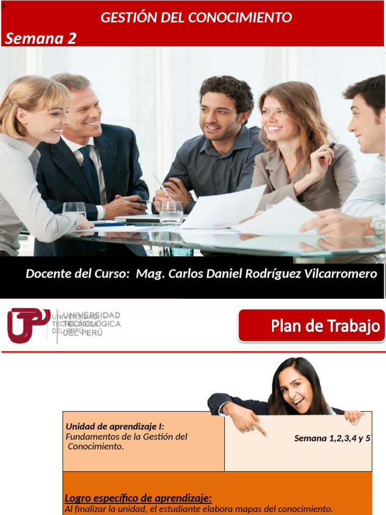 Semana 2 - Gestión Del Conocimiento 2020-1 - 1.0 | PDF | Conocimiento administrativo | Aprendizaje