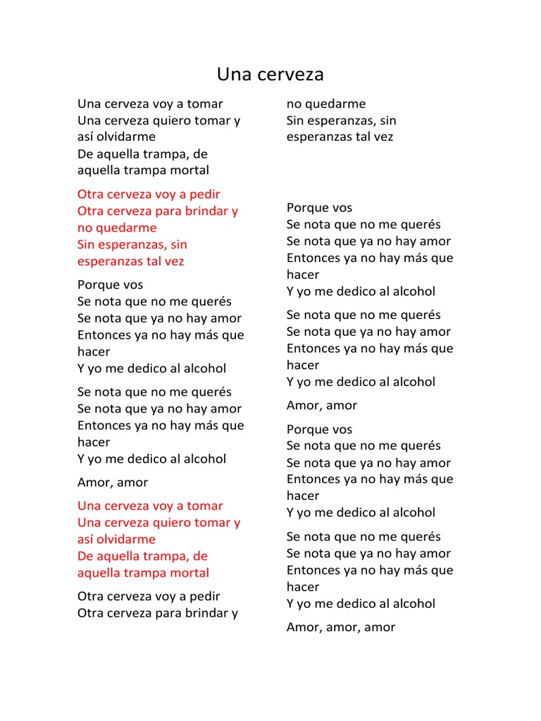 Una Cerveza | PDF