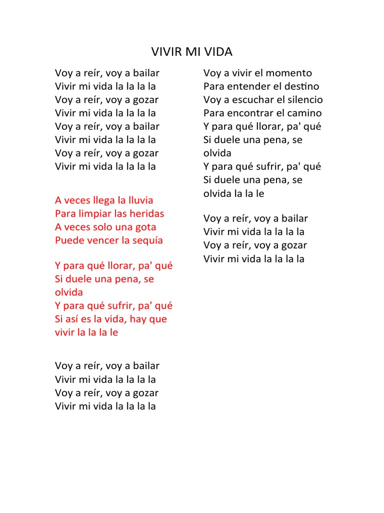 Vivir Mi Vida | PDF