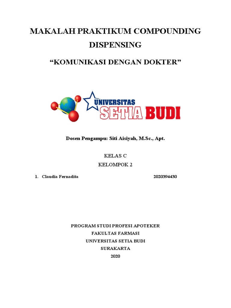 Claudia Fernandita Makalah Komunikasi Dengan Dokter | PDF | Sains & Matematika