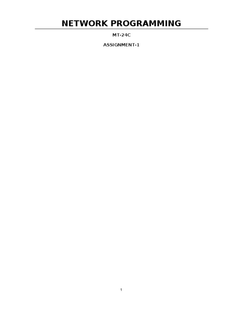 Network Programming: MT-24C Assignment-1 | PDF | Osi Model | Transmission Control Protocol