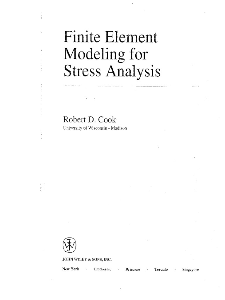 Finite Element Modeling For Stress Analysis - Robert D. Cook Compressed ...