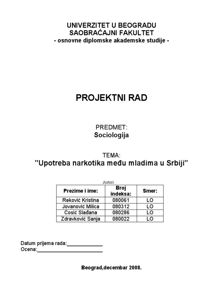 Projektni Rad | PDF