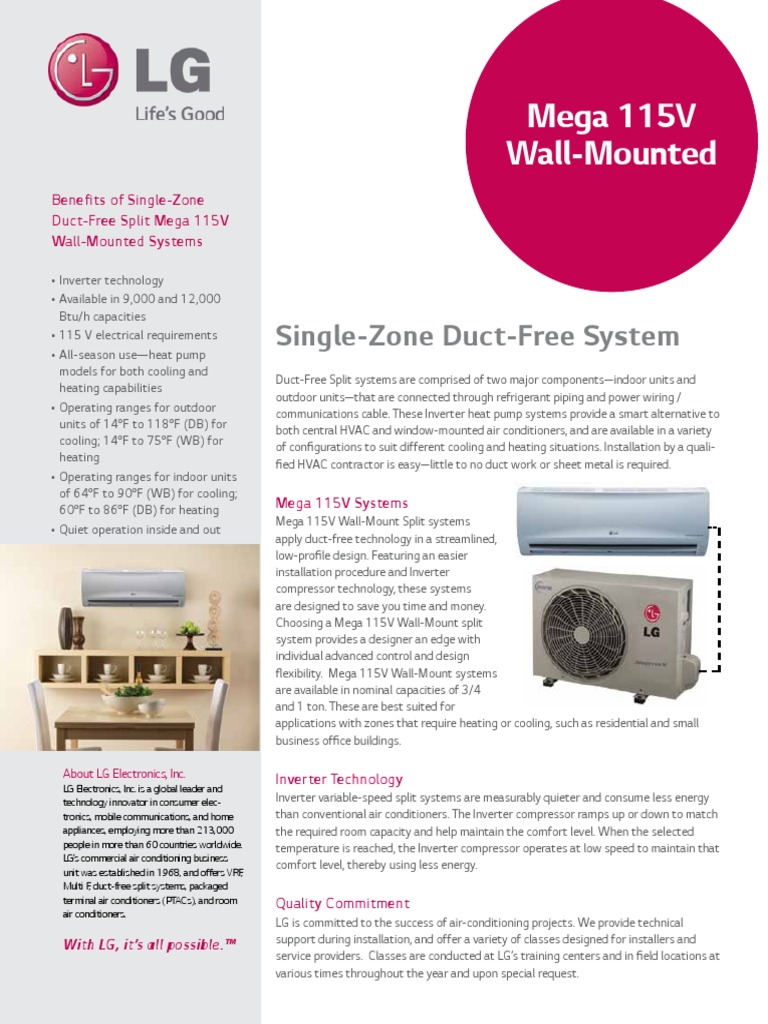 Single Zone - Mega Inverter 115v (Final) 3 | PDF | Air Conditioning ...