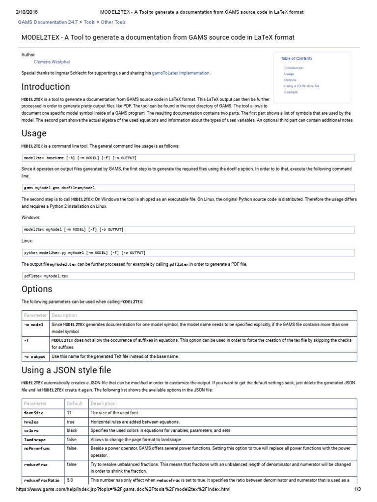 GAMS Documentation Center Latex | PDF | Te X | Fraction (Mathematics)