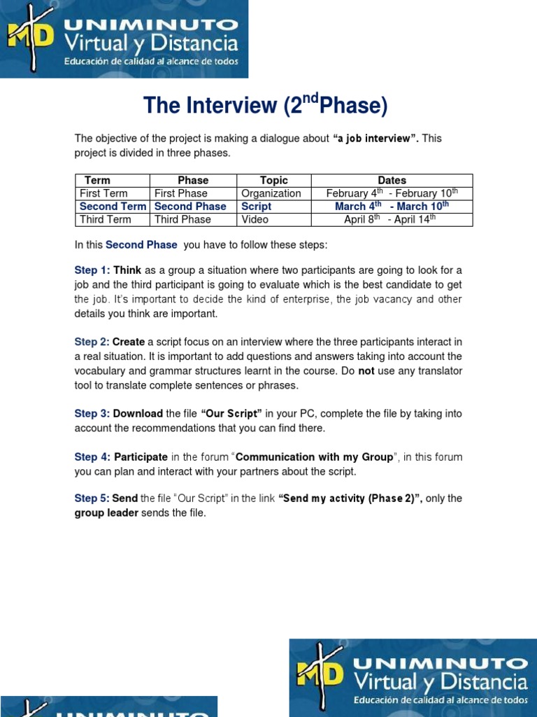 Job Interview Script Development Guide | PDF | Word | Vocabulary