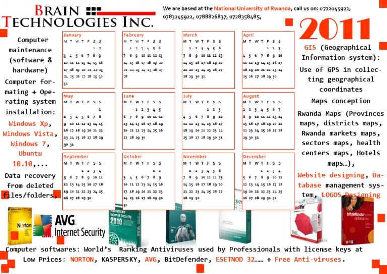 Free Downloadable Brain Technologies Inc. Calendar | PDF | Antivirus ...