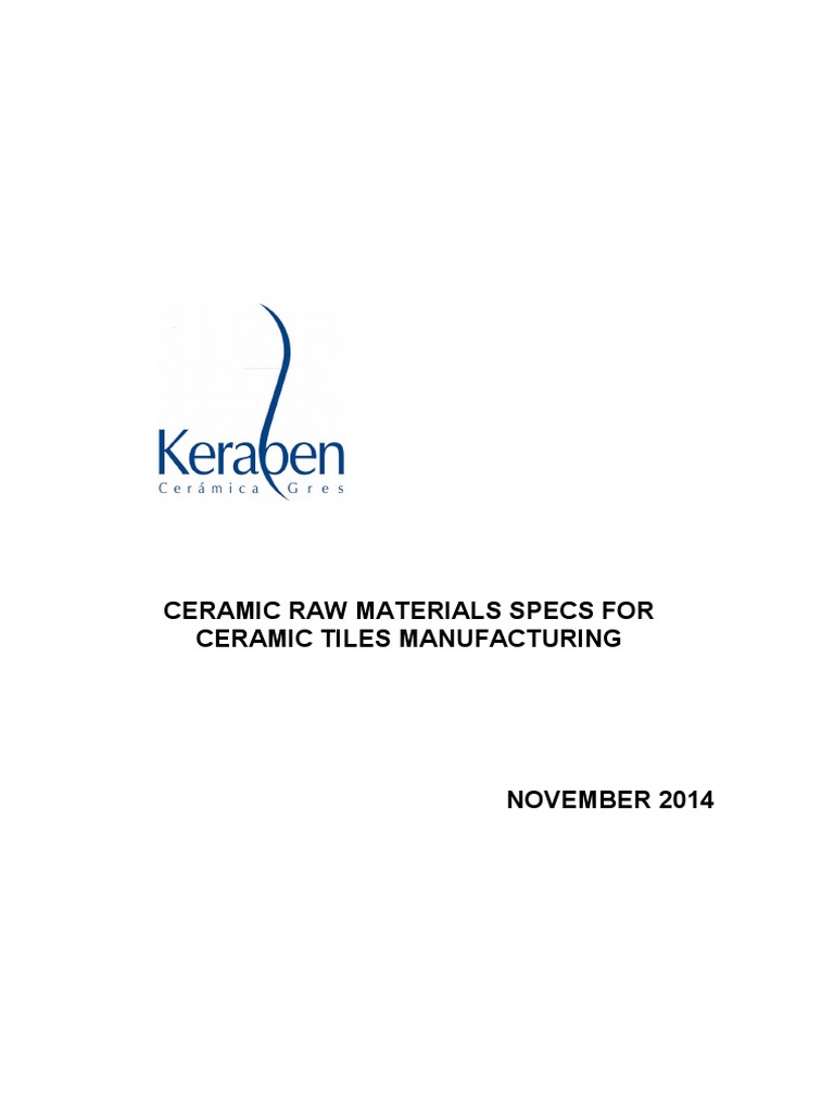 Ceramic Raw Materials Specs | PDF | Ceramics | Clay