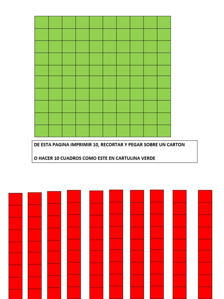 Material Base 10 para Imprimir y Usar | PDF