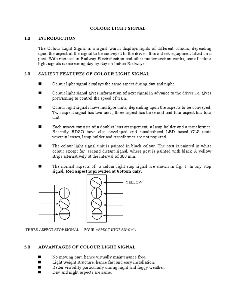 Colour Light Signal: Yellow | PDF | Incandescent Light Bulb | Color