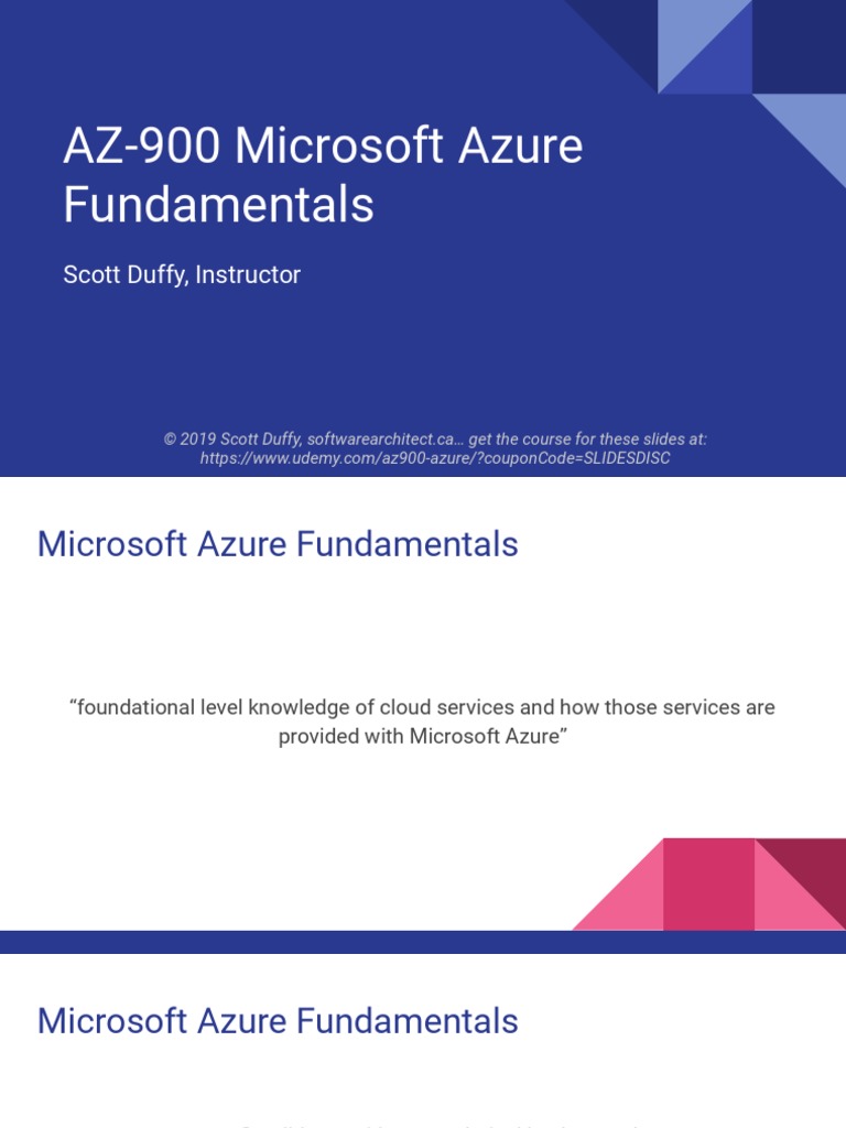 Az 900 | PDF | Microsoft Azure | Cloud Computing